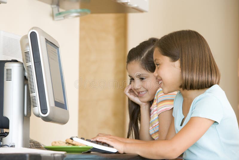6,114 Two Young Girls Computer Stock Photos - Free & Royalty-Free Stock ...