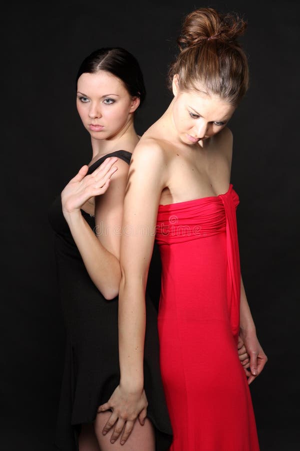Tender Kiss Of Two Young Lesbian Stock Image Image Of Caress Dress
