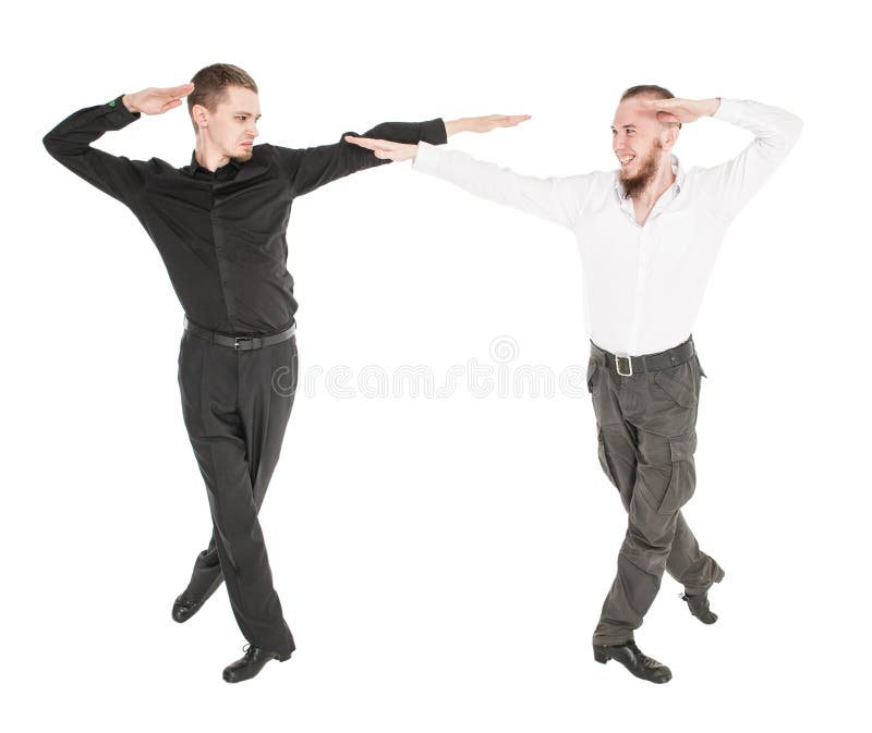 Two Young Man Dancing Irish Dance Isolated Stock Photo - Image of ...