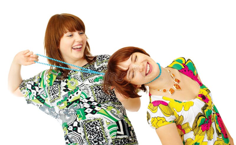 Two young playing girls stock image. Image of happy, people - 6167671