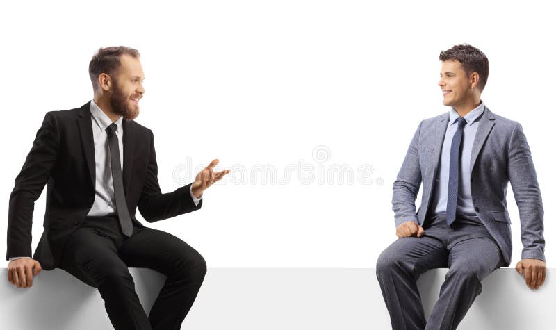 Two Professional Men Sitting Panel Talking Stock Photos - Free ...
