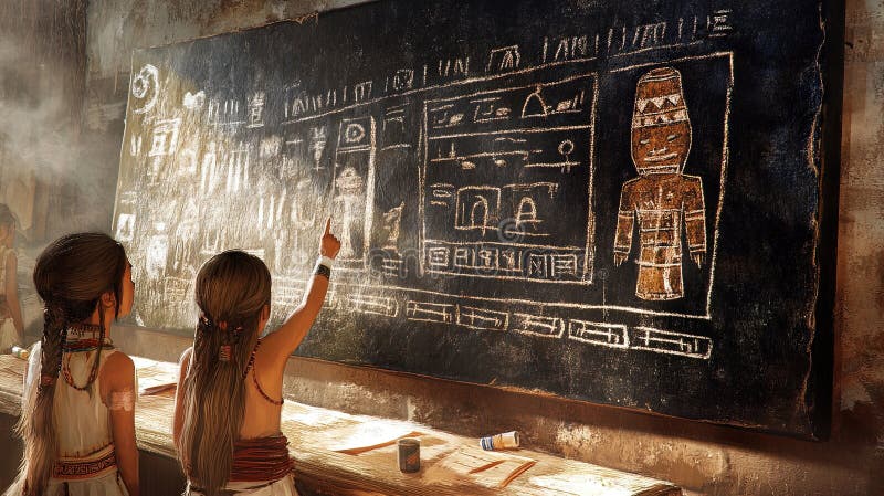 Students Learning Ancient Civilization and Hieroglyphics in School ...