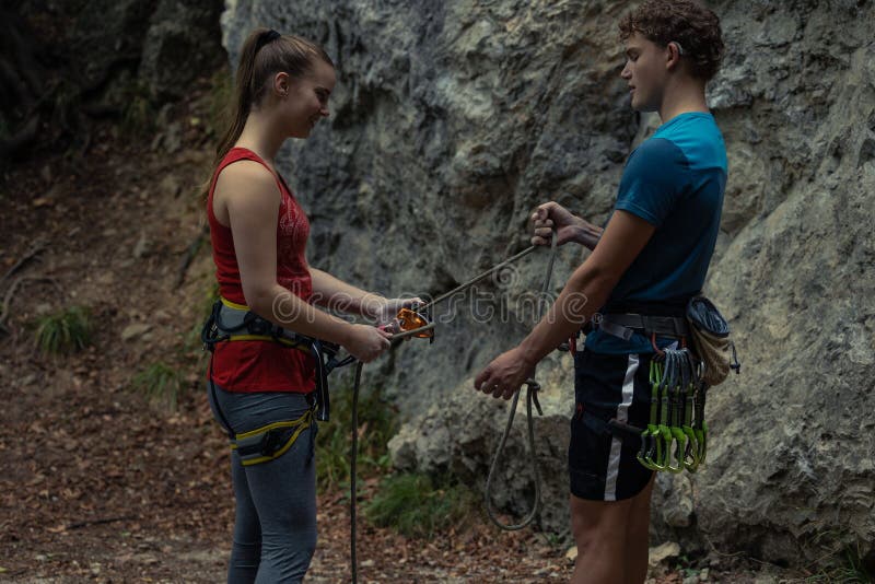 Climbers Checking Equipment Stock Photos - Free & Royalty-Free Stock ...