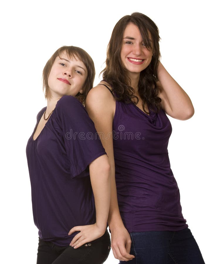 Two Young Smiling Female Friends Stock Image - Image of beauty, young ...