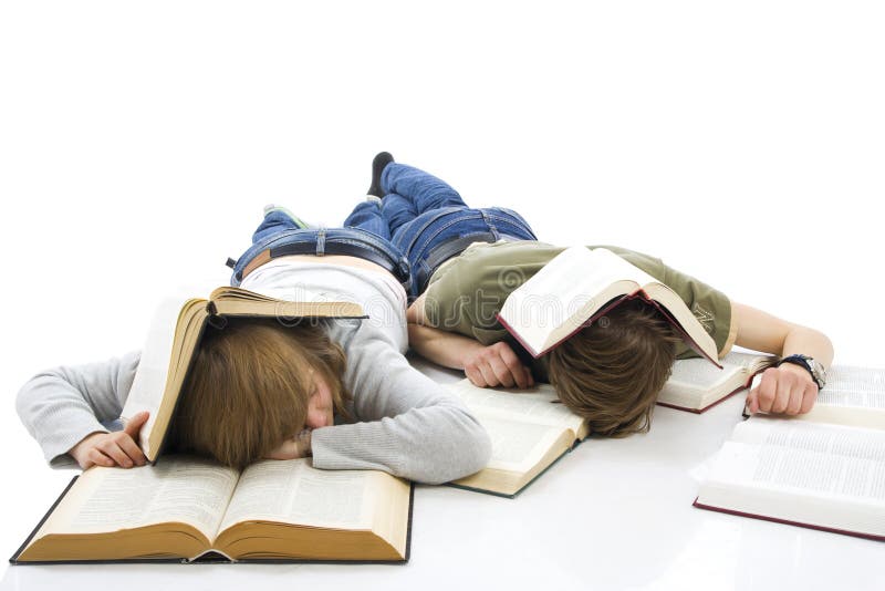 The Two Young Students Isolated on a White Stock Photo - Image of boys ...