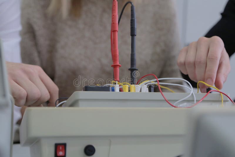 Two Young Students in Technical Vocational Training, the Lesson in ...