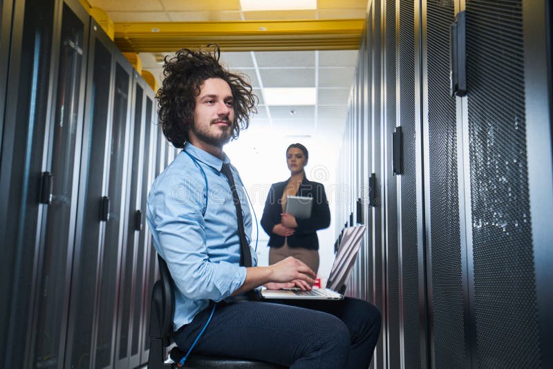 Two Young Technicans Working Stock Photo - Image of maintenance ...
