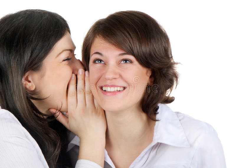 Two young womans talking stock image. Image of beautiful - 22263479
