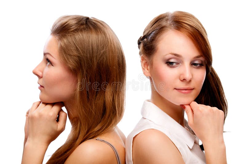 Two young women stock image. Image of expressing, freshness - 18168007