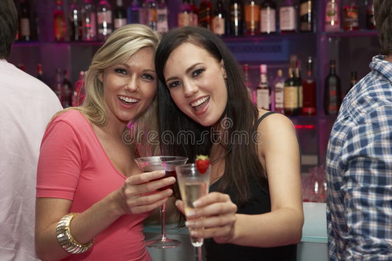 Two Women Night Out Drinking Cocktails Stock Photos - Free & Royalty ...