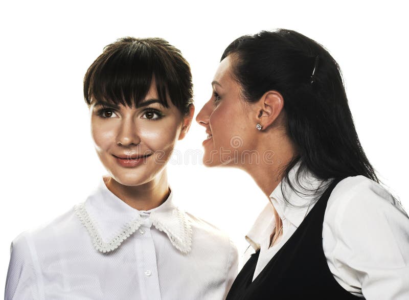 Two young women stock image. Image of computer, manager - 32444673