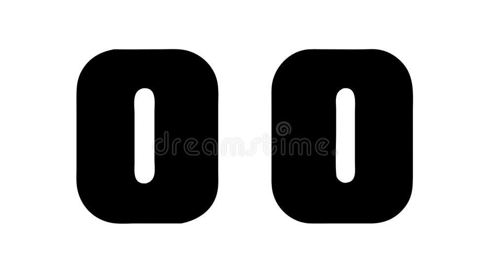 Two Zeros Or Double Zero Icon For Numbers Counting Vector Design Generative Ai Stock Vector