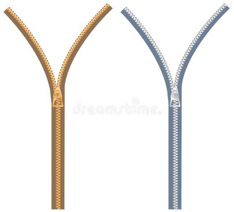 Two zipper stock vector. Illustration of abstract, silver - 14802733