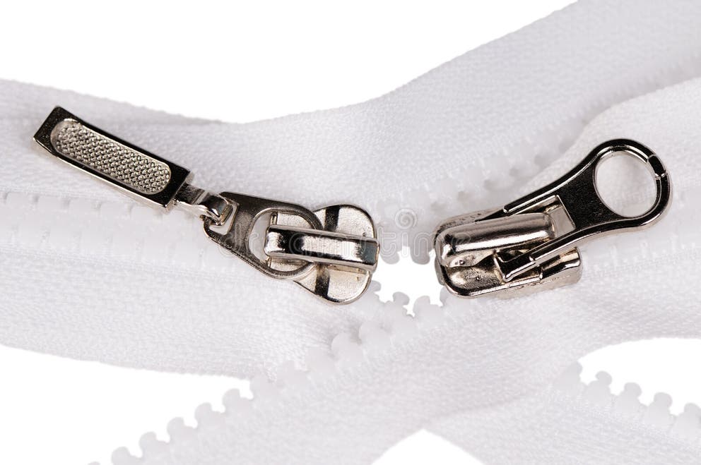 Two zipper fasteners stock image. Image of unzipped, plastic - 12949305