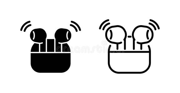 TWS True Wireless Earphone Icon , Vector Stock Vector - Illustration of ...