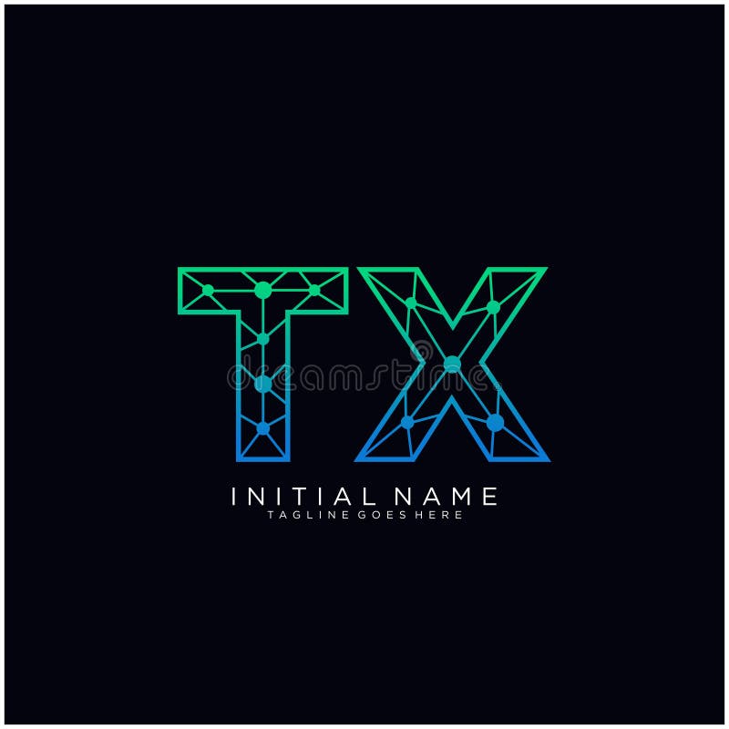 TX Letter Logo Icon Design Template Elements Stock Vector ...