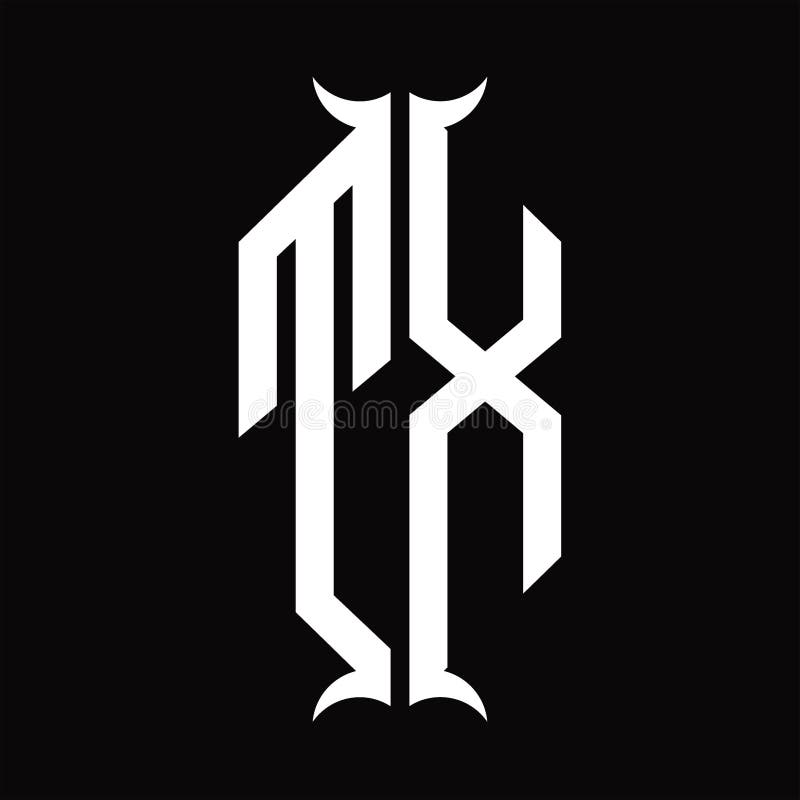 TX Logo Monogram with Horn Shape Design Template Stock Vector ...