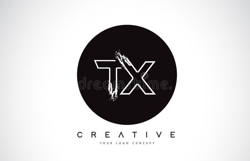 TX Modern Leter Logo Design with Black and White Monogram. Creative ...