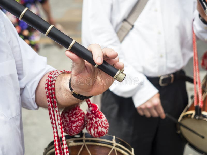 Txistulari stock photo. Image of euskalherria, flute - 74557846