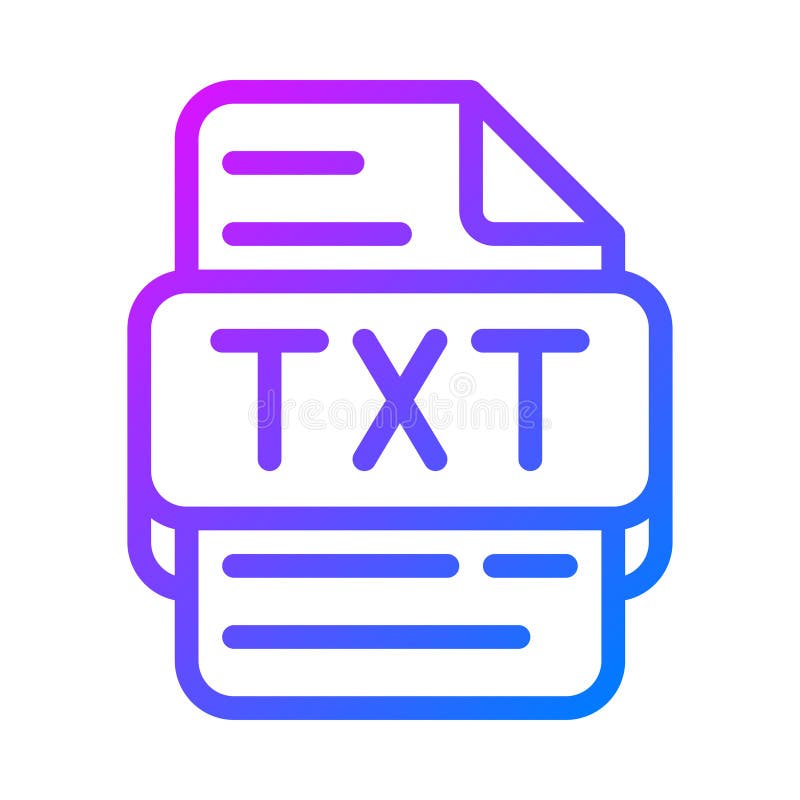 Txt Document Format File Type Icon. Creative Gradient Icons for ...
