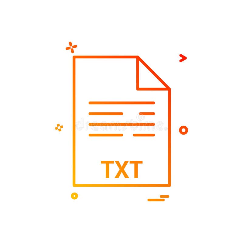 Txt File File Extension File Format Icon Vector Design Stock Vector ...