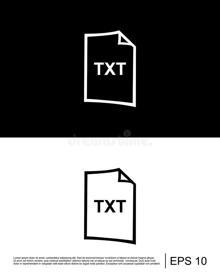 Txt File Format Icon Template Stock Vector - Illustration of text, file ...