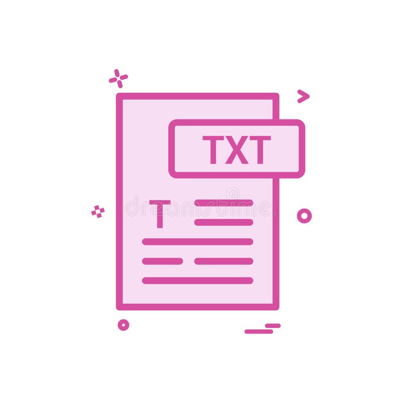 Txt File Format Icon Vector Design Stock Vector - Illustration of ...