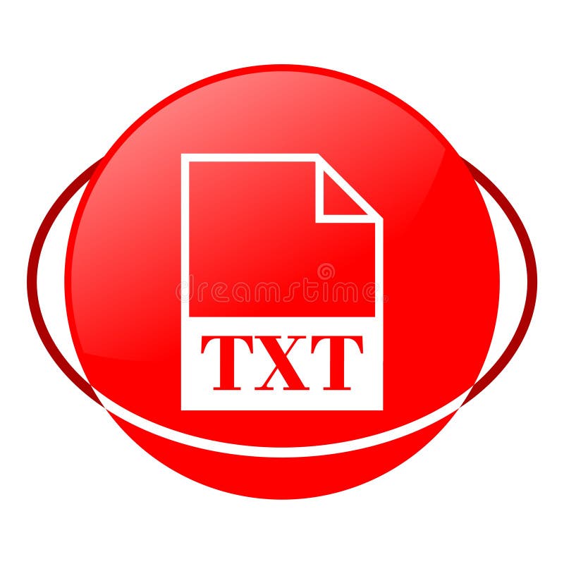 Txt File Vector Illustration, Red Icon Stock Vector - Illustration of ...
