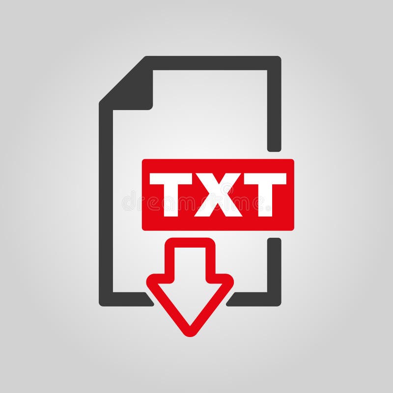 The TXT Icon. Text File Format Symbol Stock Vector - Illustration of ...
