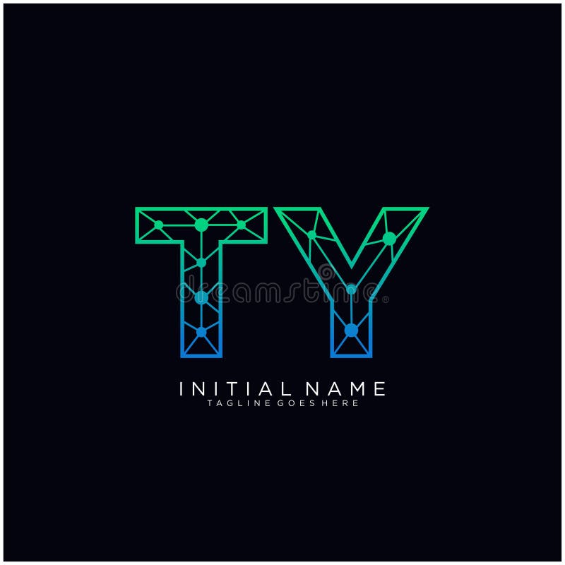 TY Letter Logo Icon Design Template Elements Stock Vector ...