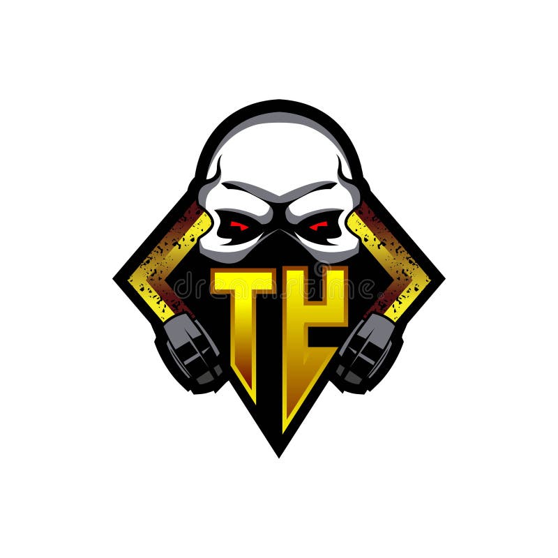 TY Logo Monogram with Skull Shape Designs Template Stock Vector ...