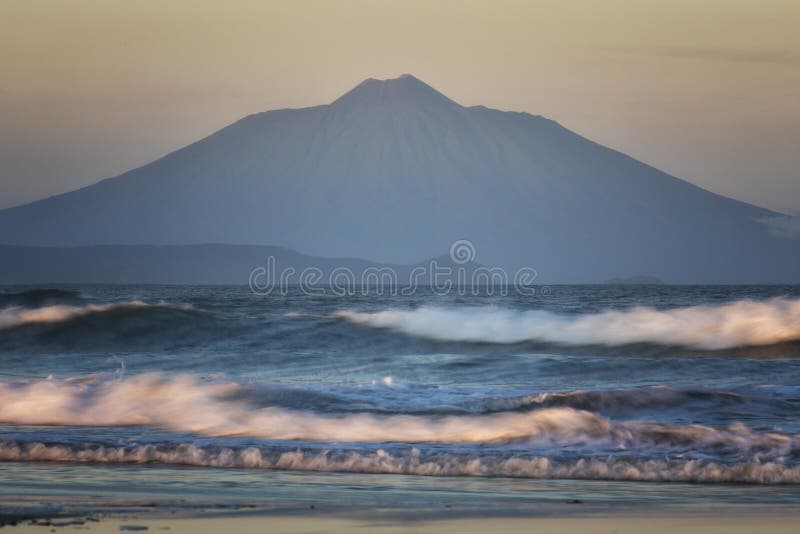 Tyatya Volcano at Sunset, Kunashir, South Kuriles Stock Image - Image ...