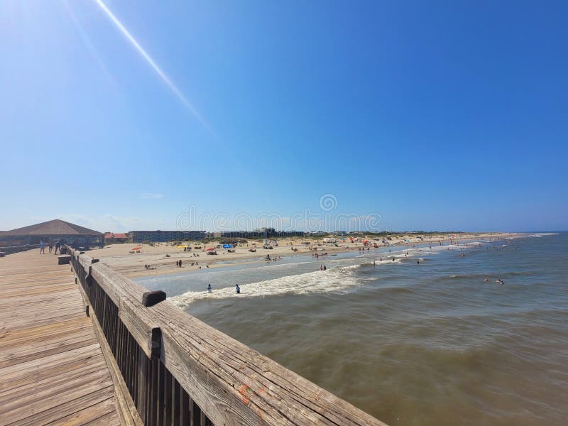 Tybee Beach Pear, Savannah, Georgia Stock Image - Image of beach ...