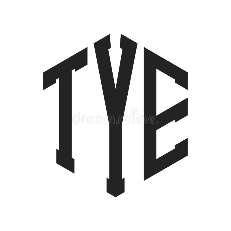 TYE Logo Design. Initial Letter TYE Monogram Logo Using Hexagon Shape ...
