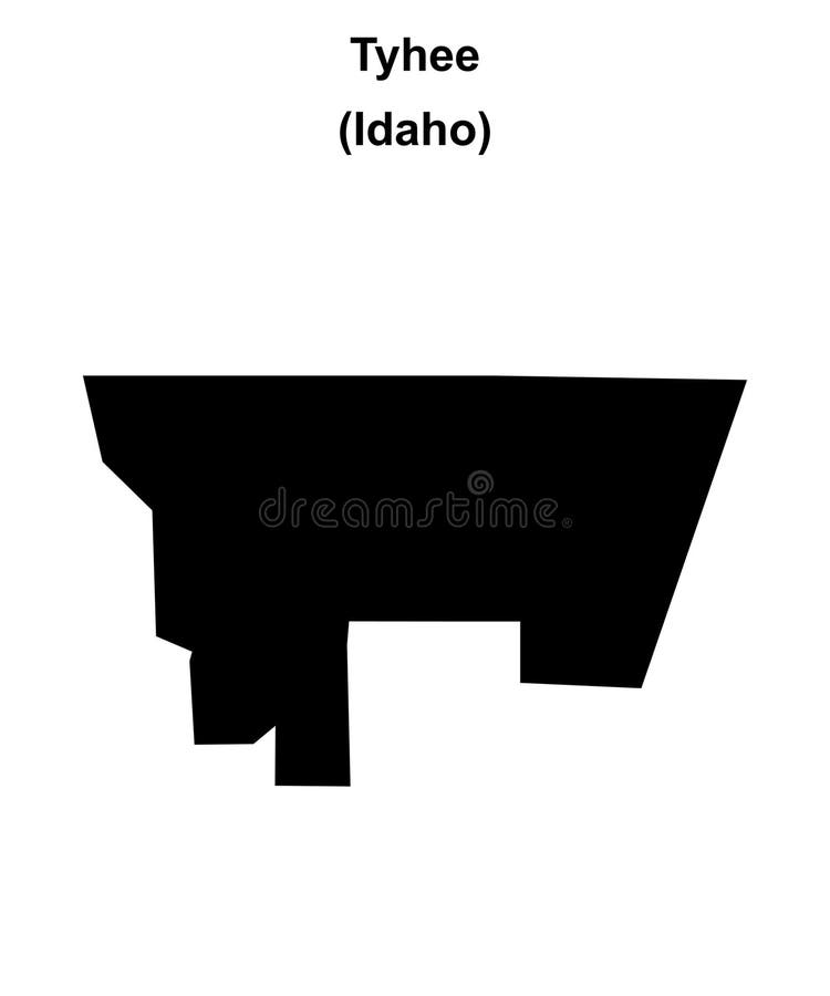 Tyhee outline map stock illustration. Illustration of region - 387211546