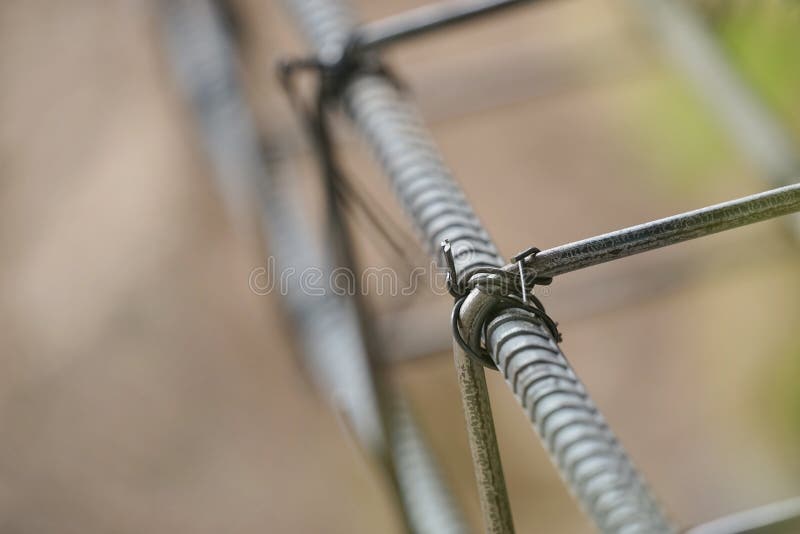 Tying Reinforcing Steel Bars for the Construction Stock Image - Image ...