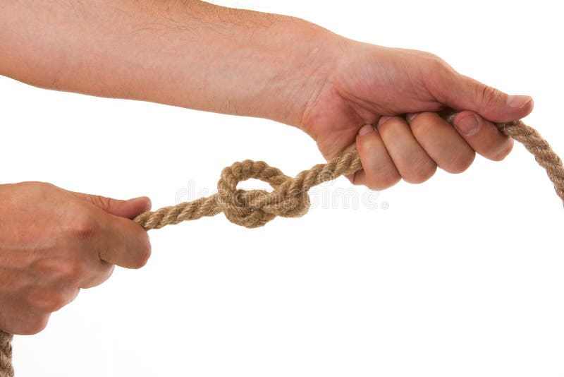 Tying Ropes in a Correlation Pattern Stock Image - Image of marine ...