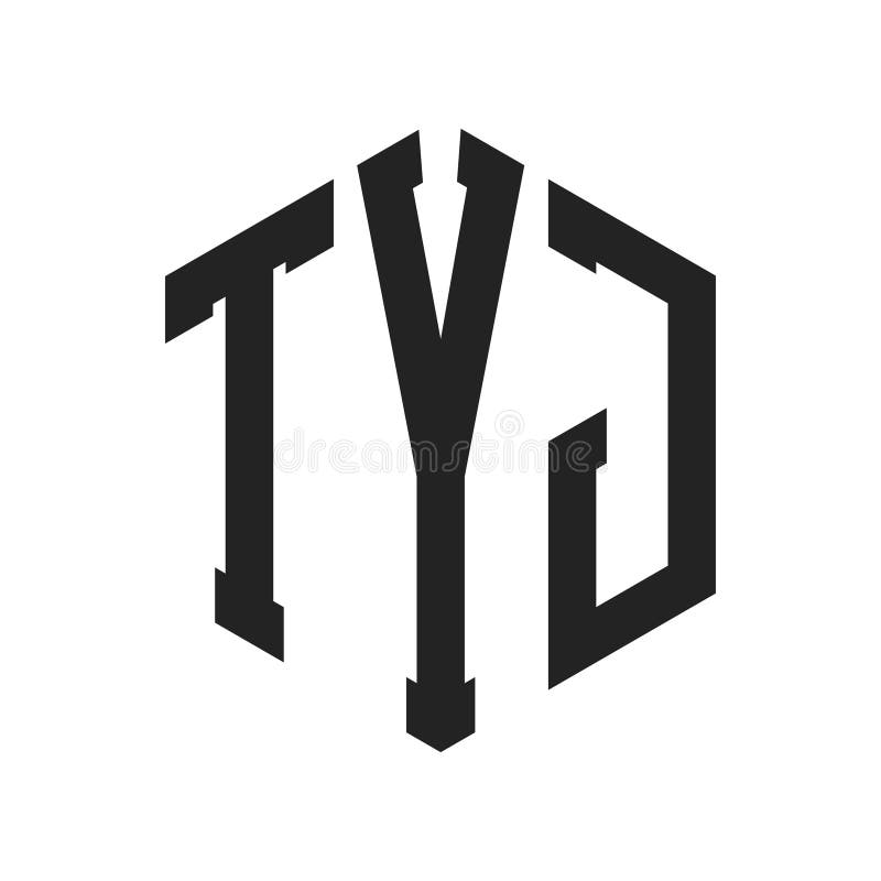 TYJ Logo Design. Initial Letter TYJ Monogram Logo Using Hexagon Shape ...