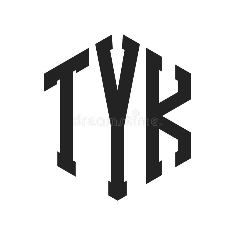 TYK Logo Design. Initial Letter TYK Monogram Logo Using Hexagon Shape ...