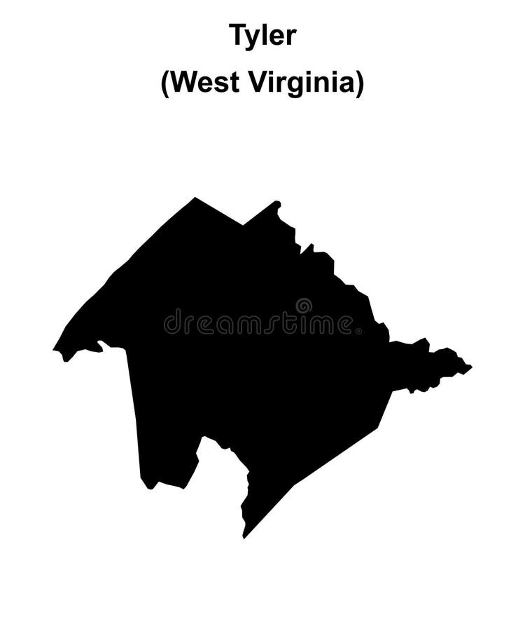 Tyler outline map stock vector. Illustration of silhouette - 361878087