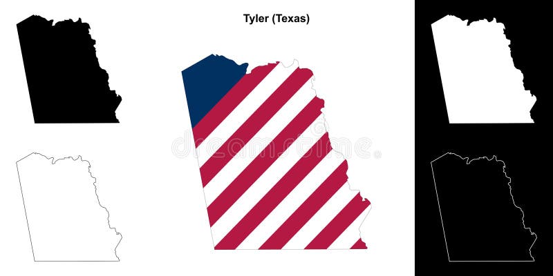 Tyler outline map stock illustration. Illustration of template - 324148916
