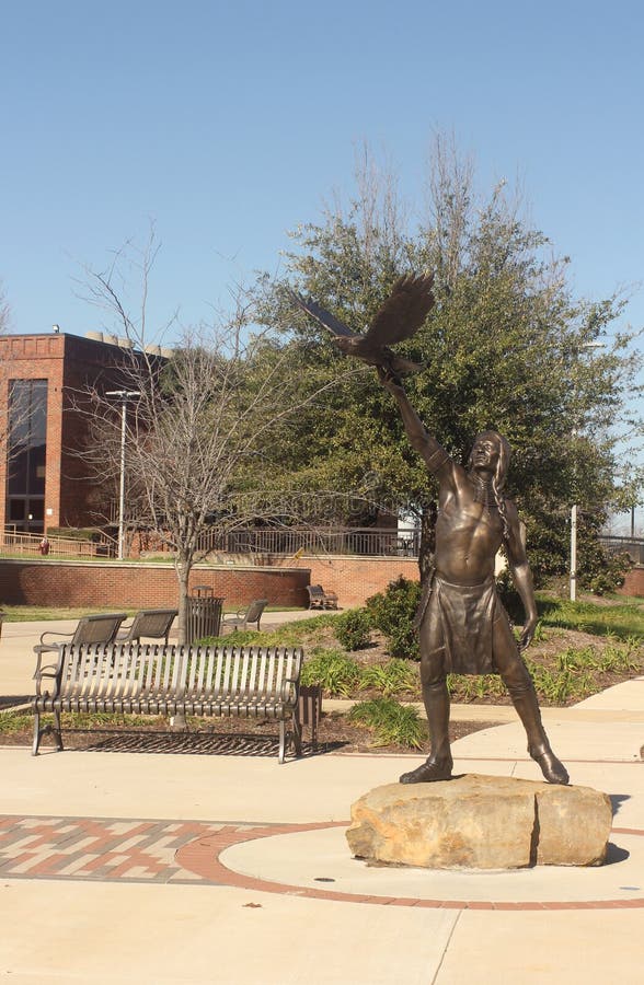 Tyler TX - December 30, 2024: Tyler Junior College Statue Building ...