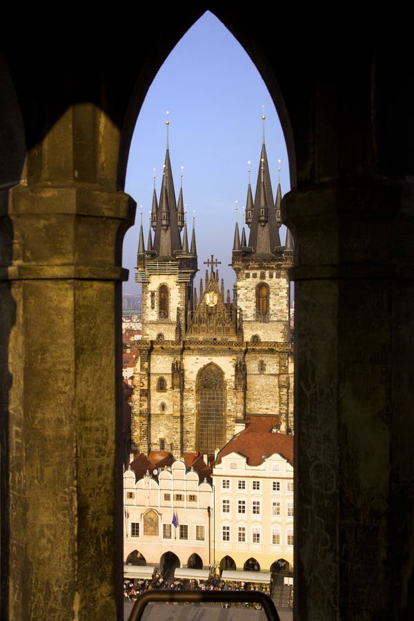 Tyn Cathedral in Prague stock image. Image of monument - 18938005