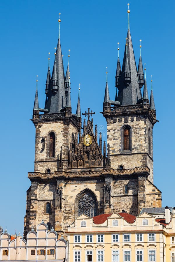 Tyn Cathedral in Prague stock image. Image of cathedral - 25930865