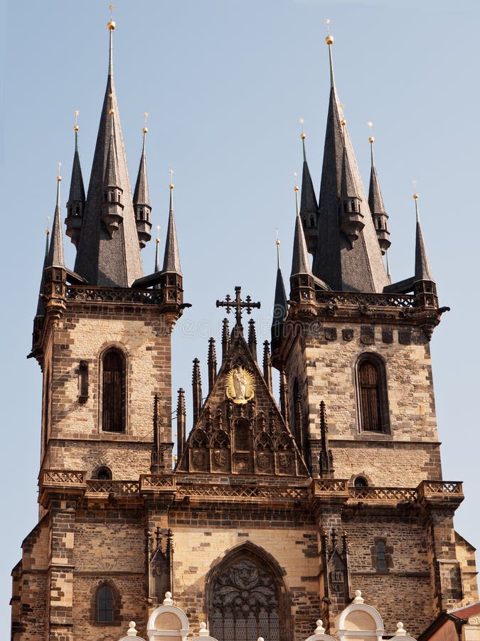 Tyn Cathedral, Prague, Czech Republic Stock Photo - Image of catholic ...