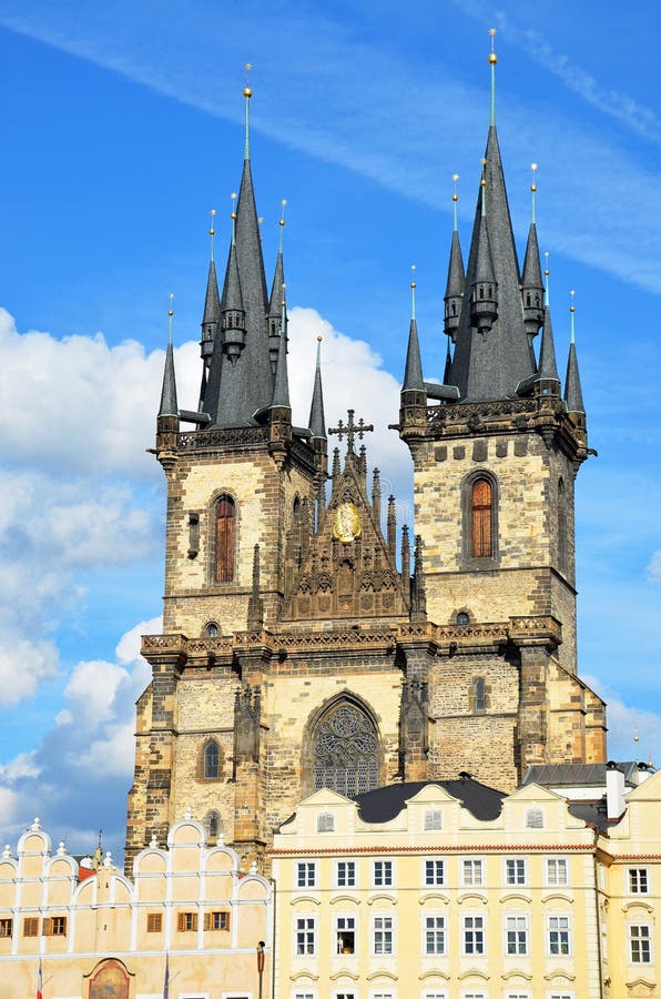 Tyn Cathedral in Summer, Prague Stock Image - Image of color, temple ...
