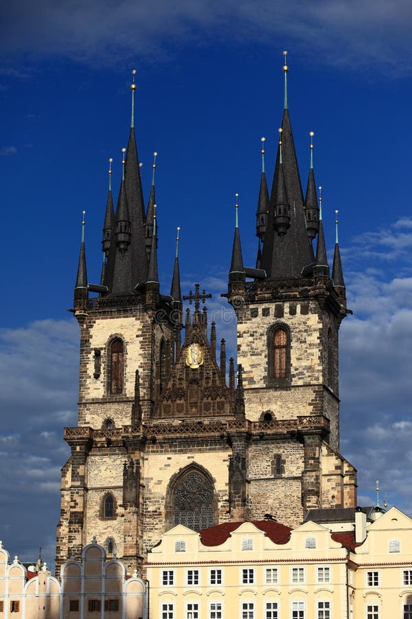 Tyn chapel in Prague stock photo. Image of building, style - 21875186
