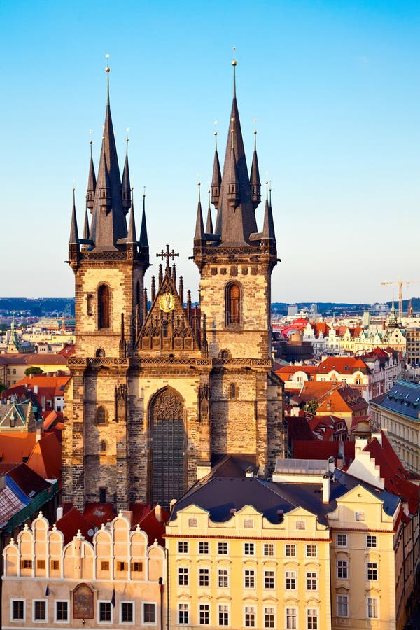 Tyn Church in Prague stock photo. Image of national, architecture ...