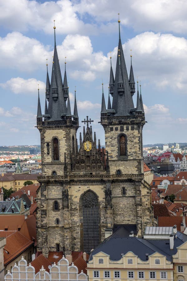 Tyn Church in Prague stock photo. Image of landmark, europe - 34204154