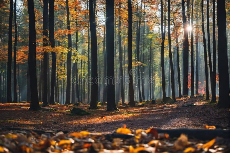 Tyndall Phenomenon Light Produced by Sunlight Entering a Dense Forest ...